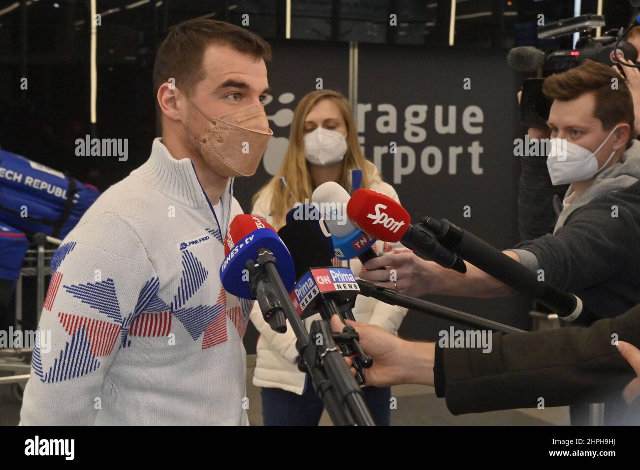 Prague, Czech Republic. 21st Feb, 2022. Czech biathlete Michal Krcmar ...