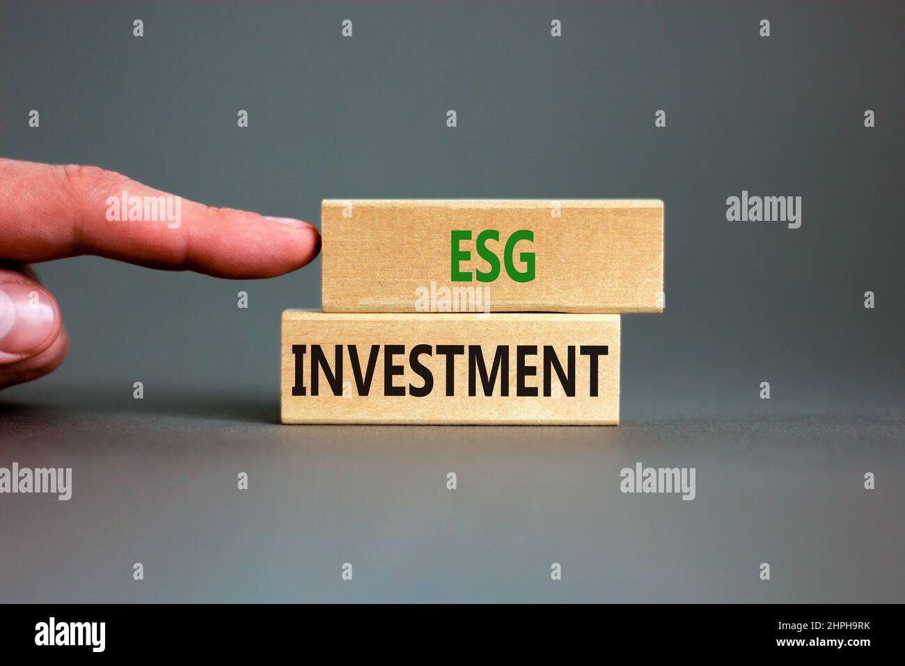 ESG environmental social governance investment symbol. Concept words ...