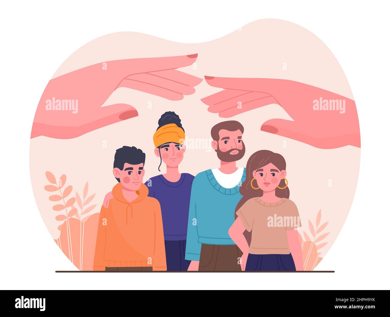 Family support concept Stock Vector Image & Art - Alamy