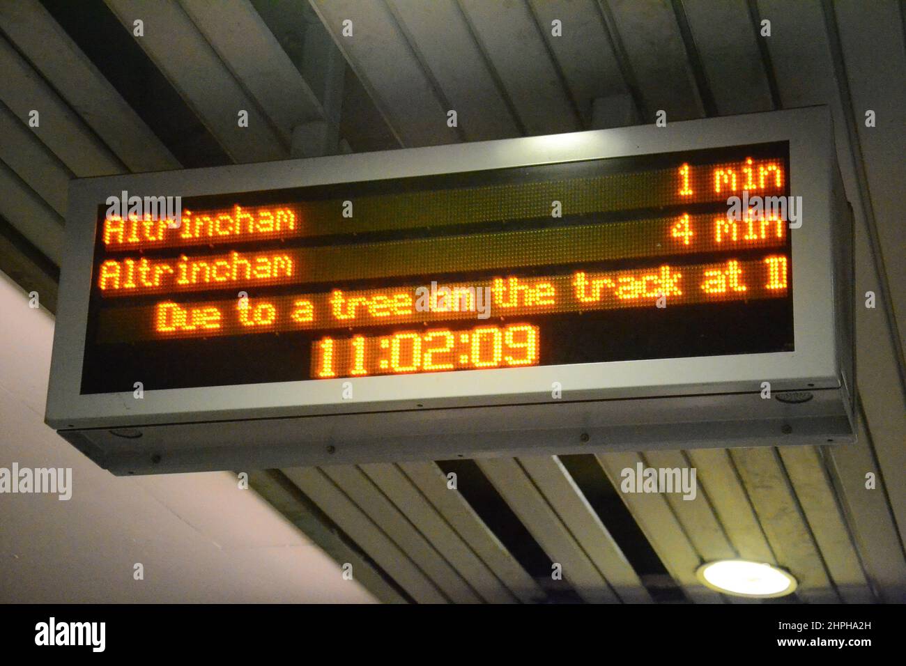 Metrolink tram service sign hi-res stock photography and images - Alamy