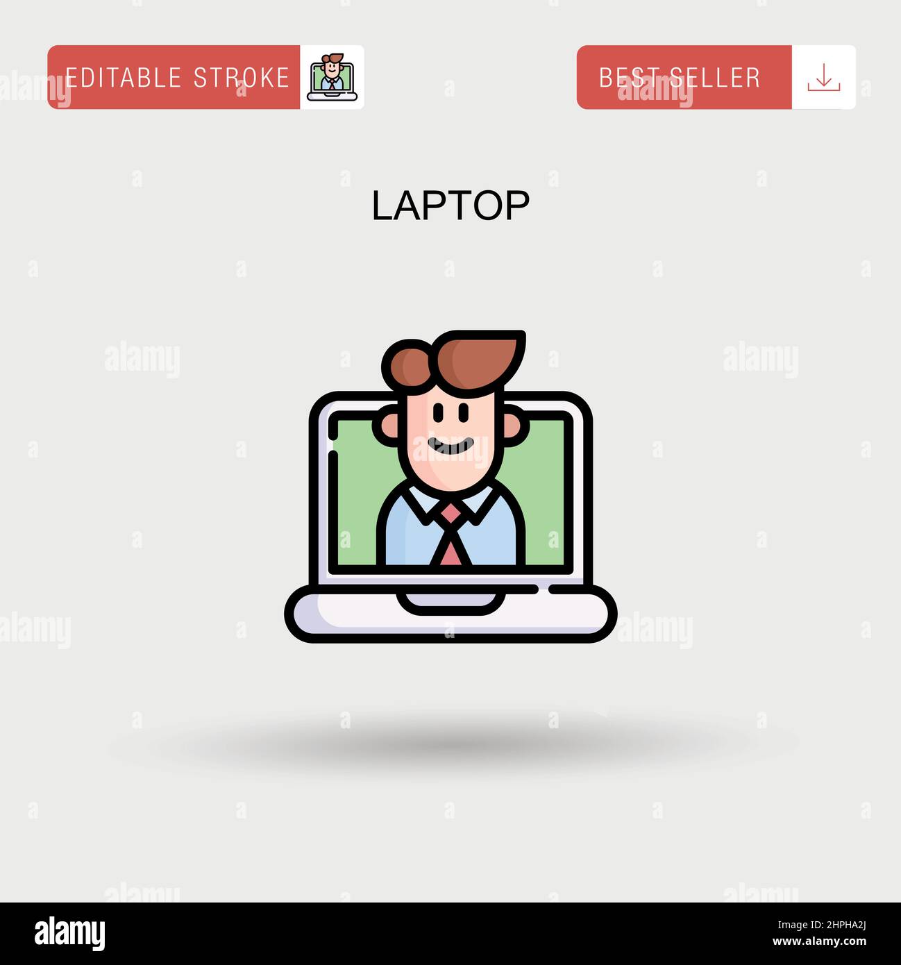 Desktop view laptop keyboard Stock Vector Images - Alamy