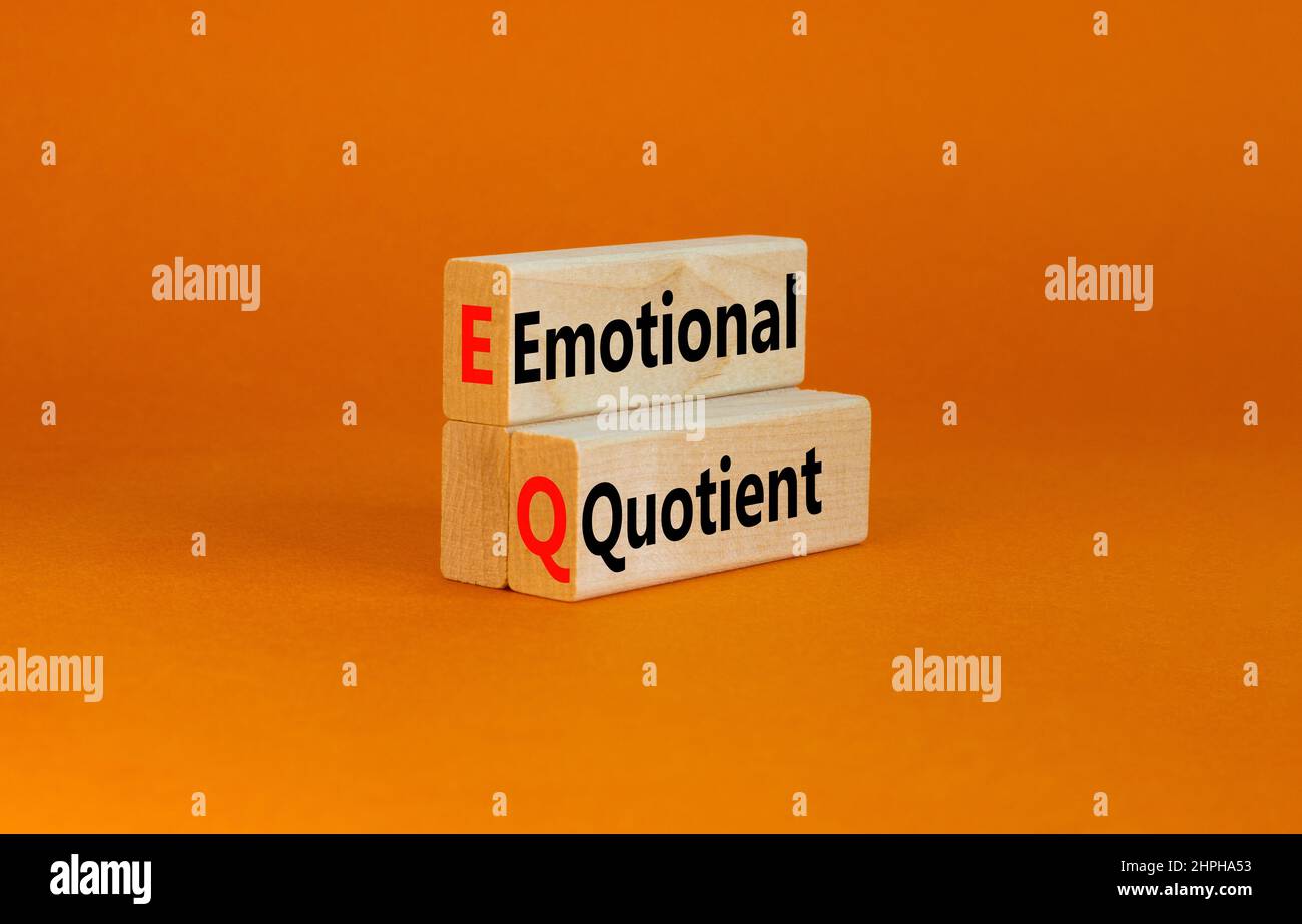 EQ emotional quotient symbol. Concept words EQ emotional quotient on ...