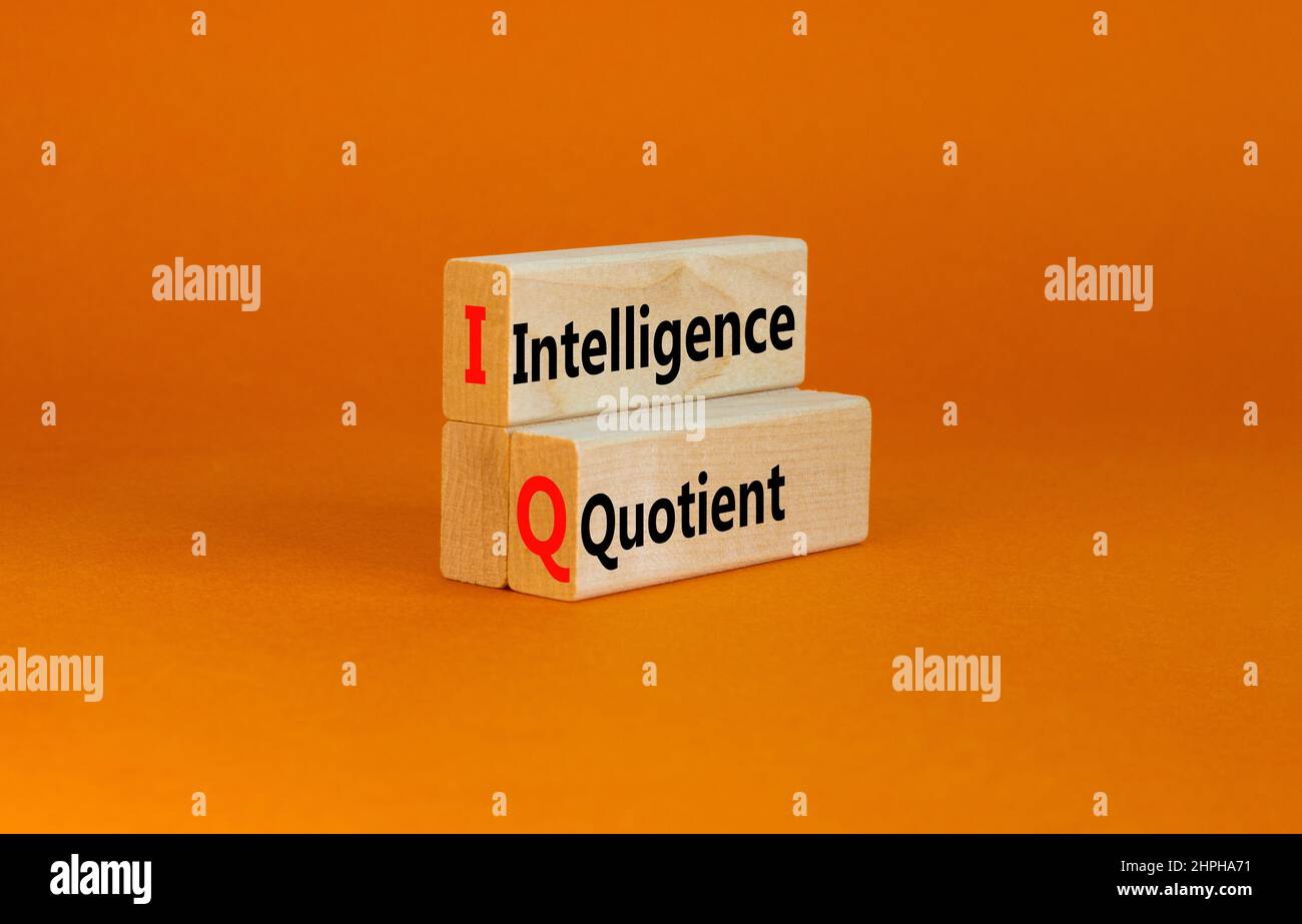 IQ intelligence quotient symbol. Concept words IQ intelligence quotient ...