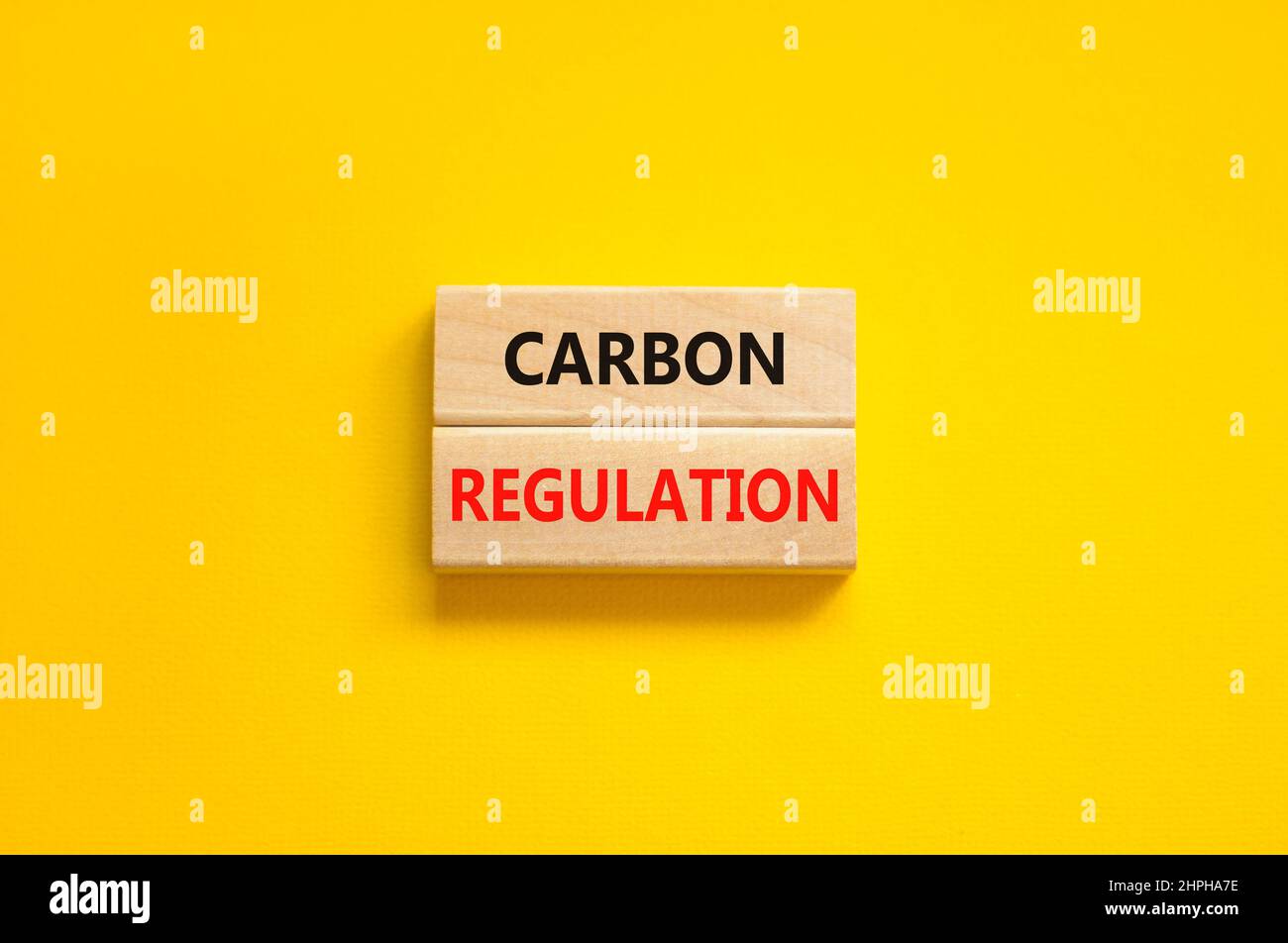Carbon regulation symbol. Concept words Carbon regulation on wooden ...
