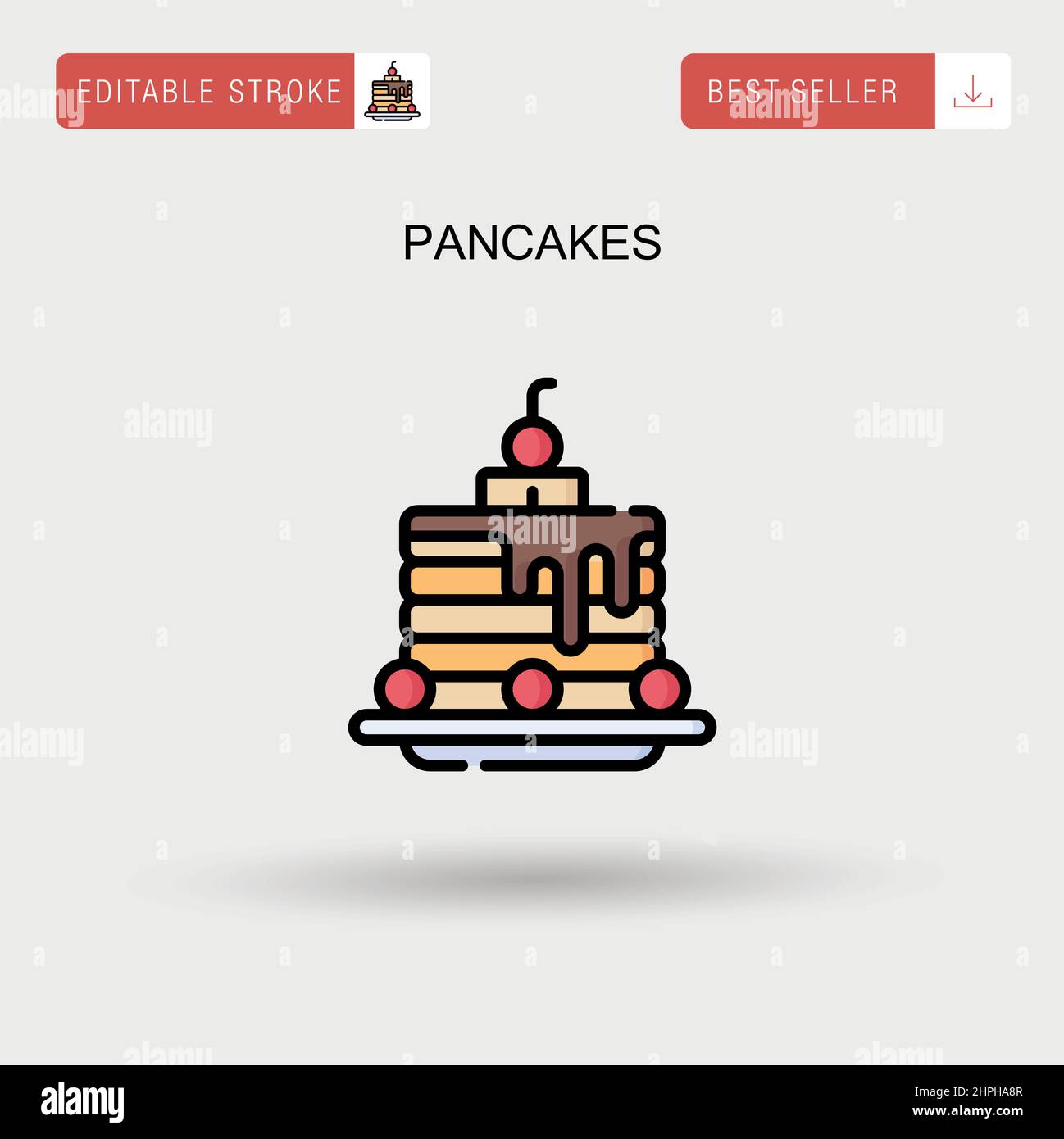 Pancakes honey vector icon Stock Vector Images - Alamy