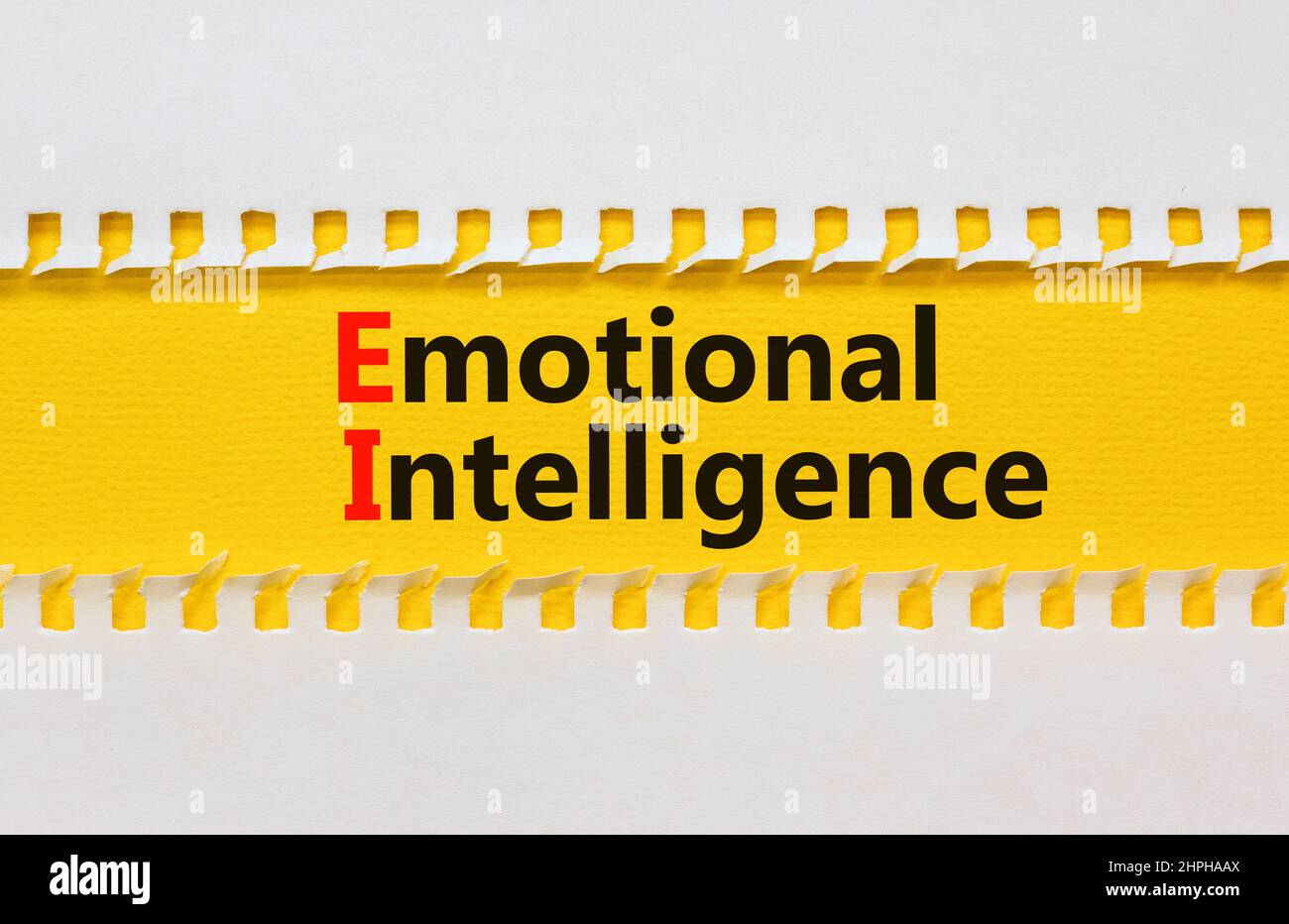 EI emotional intelligence symbol. Concept words EI emotional ...