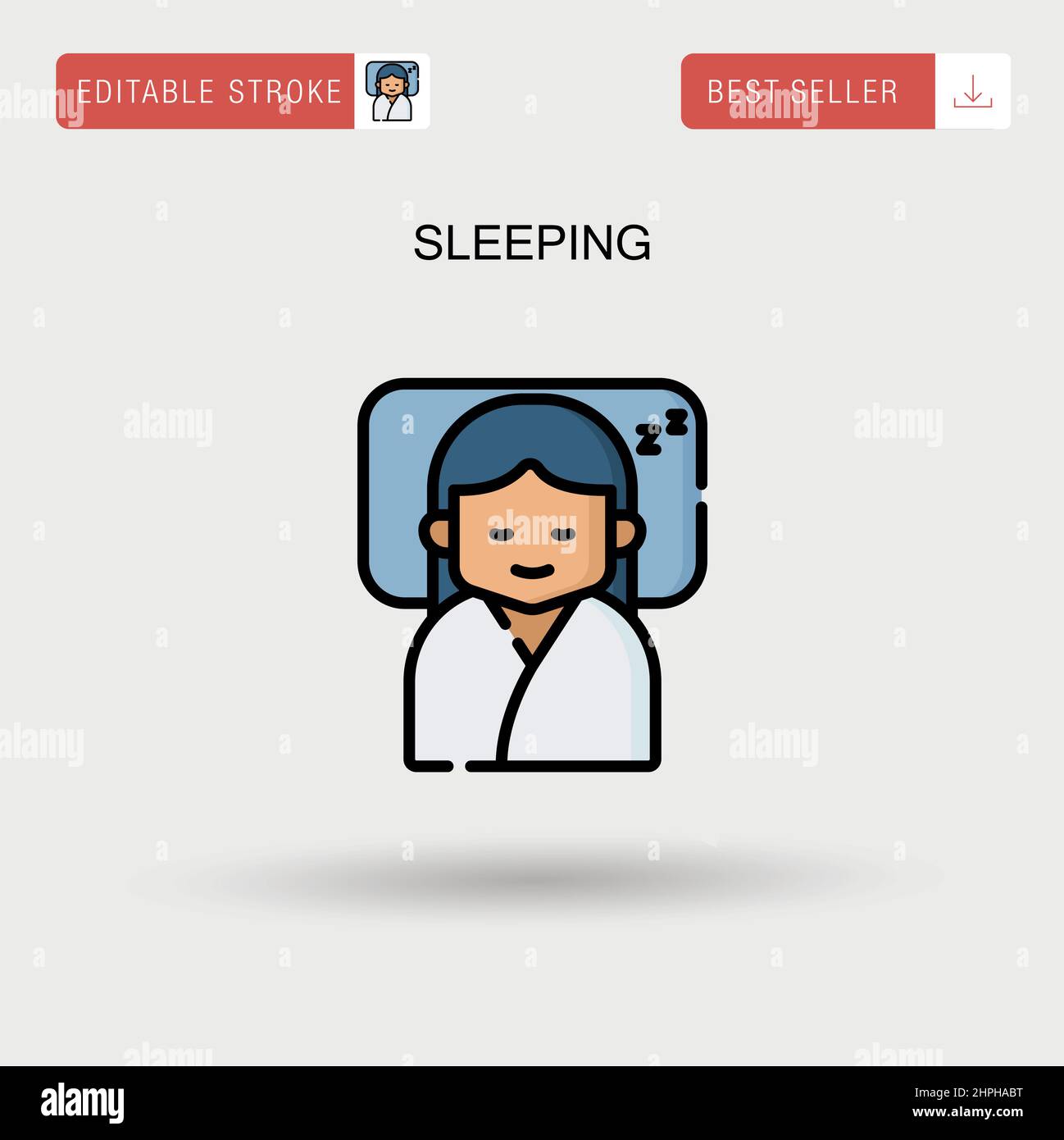 Sleeping Simple vector icon Stock Vector Image & Art - Alamy