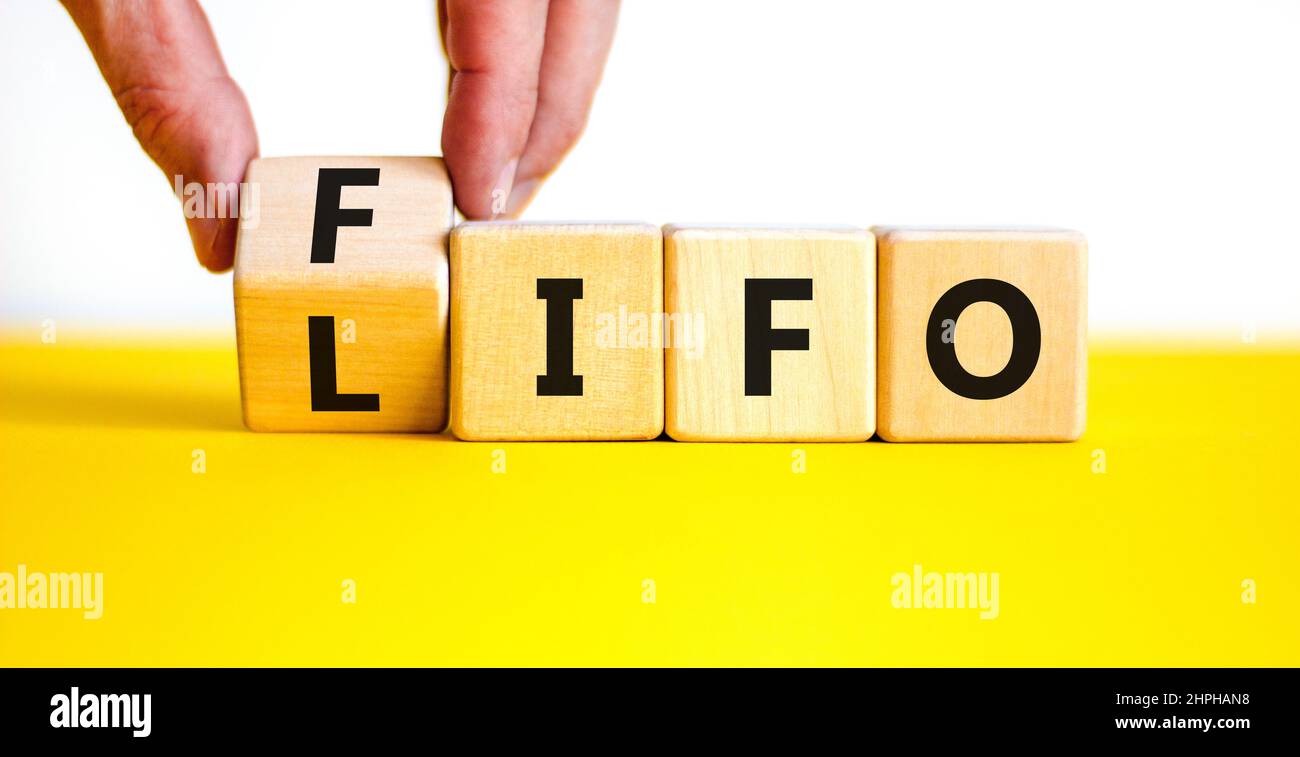 LIFO or FIFO last in first out symbol. Changes concept words LIFO to ... LIFO or FIFO last in first out symbol. Changes concept words LIFO to ...