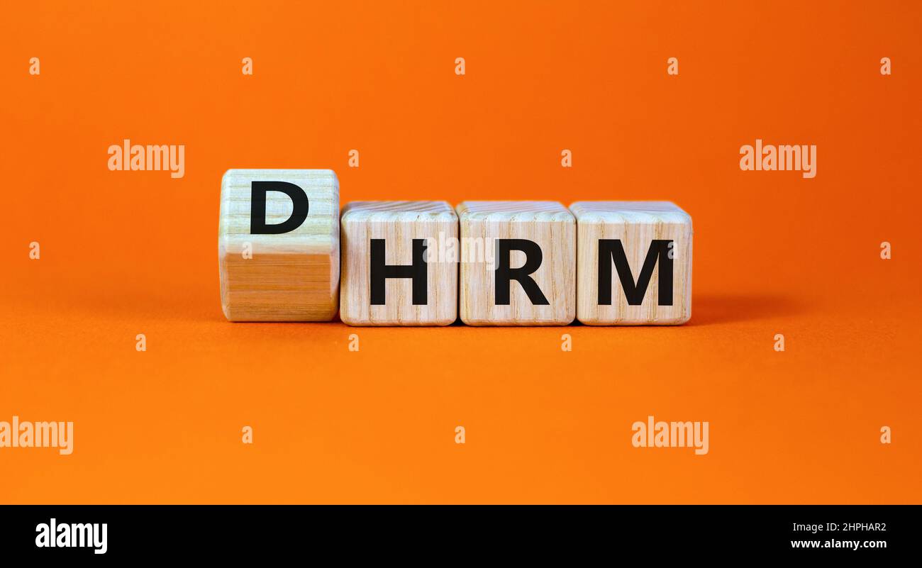 DHRM, domestic human resource management HRM symbol. Words DHRM ...