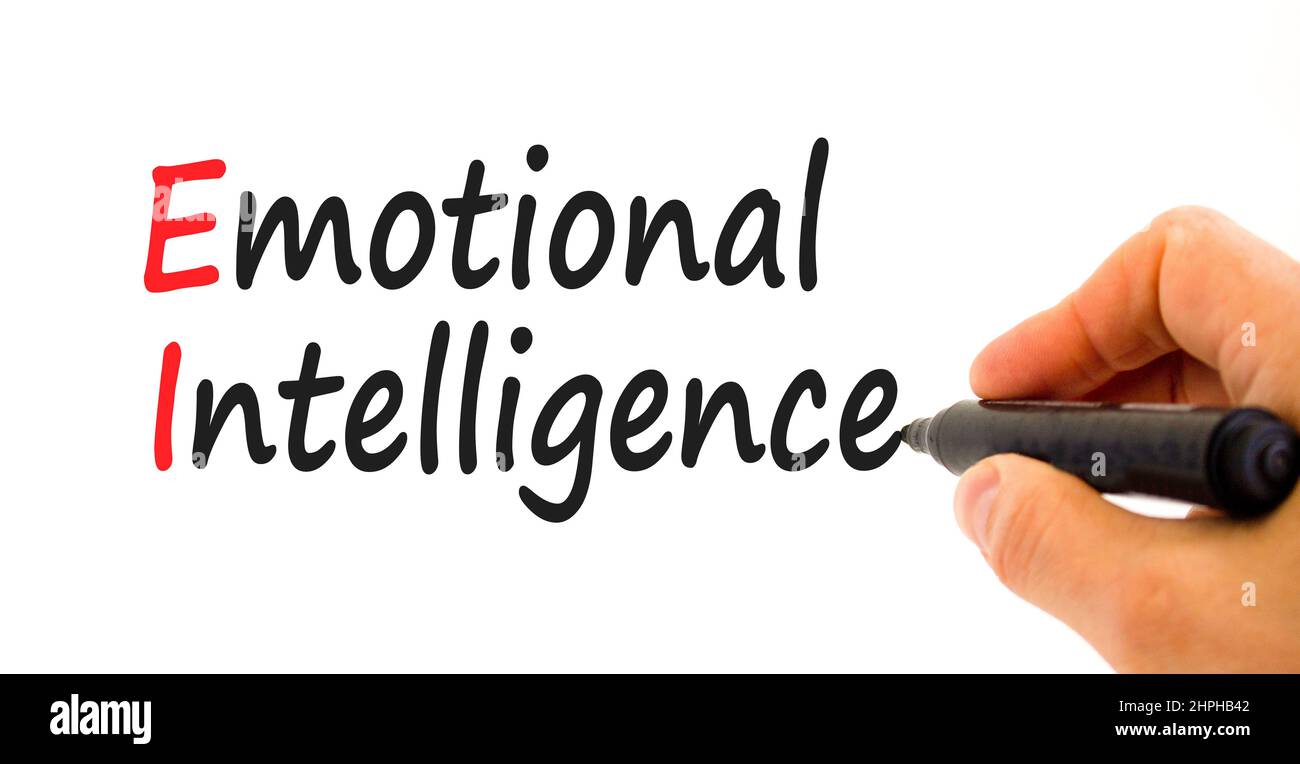 EI emotional intelligence symbol. Concept words EI emotional ...
