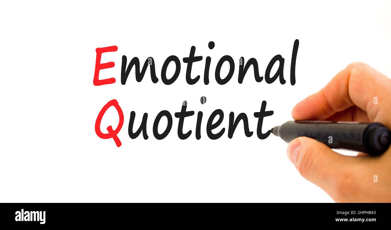 EQ emotional quotient symbol. Concept words EQ emotional quotient on ...