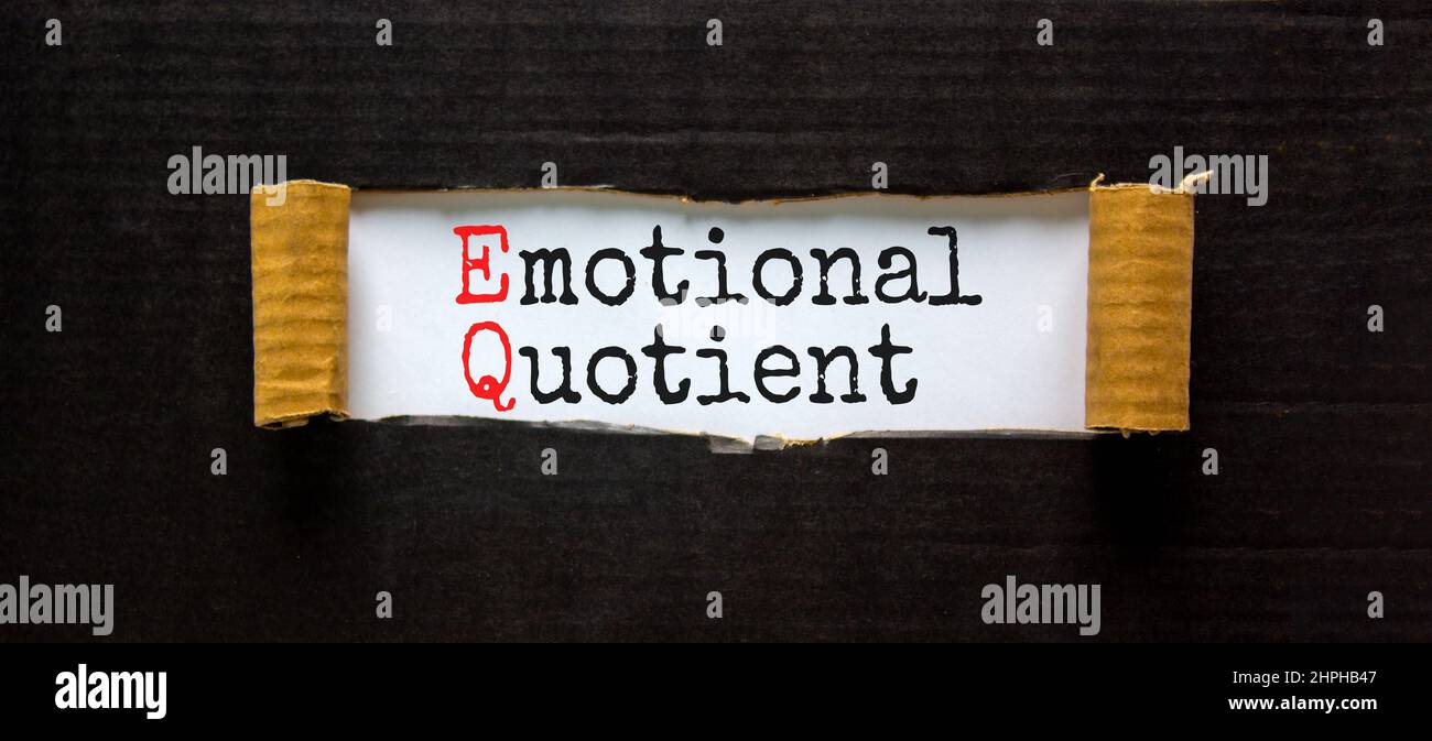 EQ emotional quotient symbol. Concept words EQ emotional quotient on ...