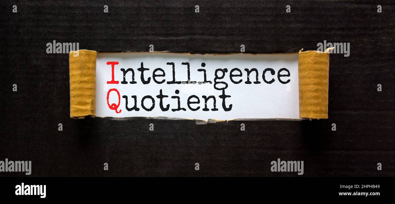 IQ intelligence quotient symbol. Concept words IQ intelligence quotient ...