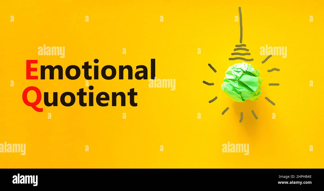 EQ emotional quotient symbol. Concept words EQ emotional quotient ...