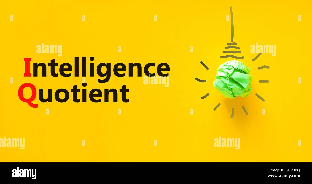 IQ intelligence quotient symbol. Concept words IQ intelligence quotient ...