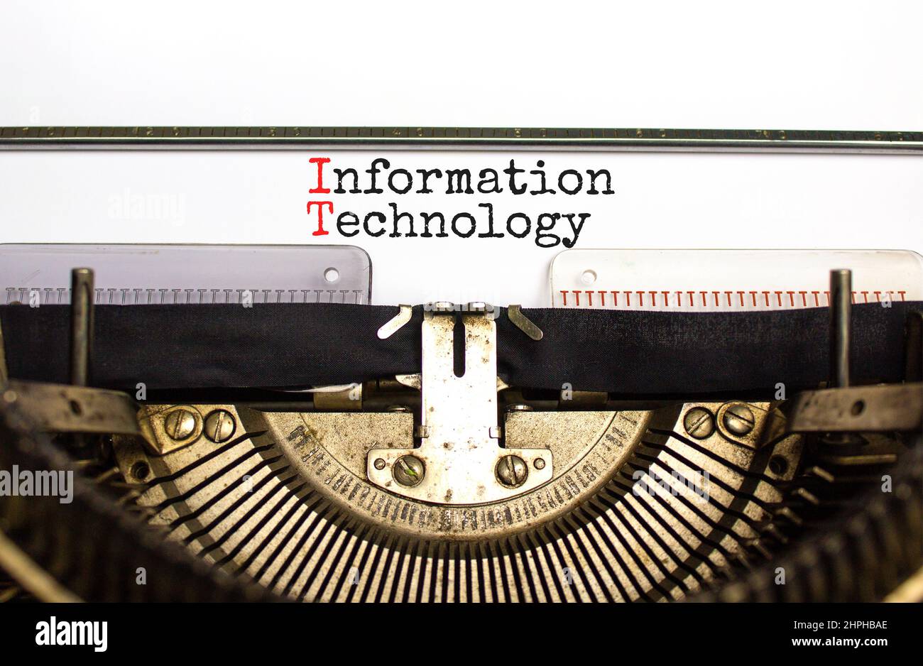 IT information technology symbol. Concept words IT information ...