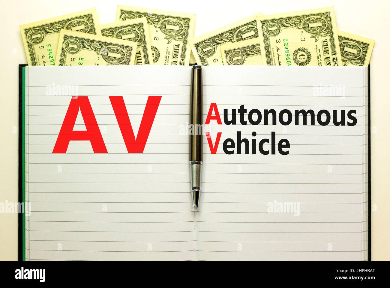AV autonomous vehicle symbol. Concept words AV autonomous vehicle on ...
