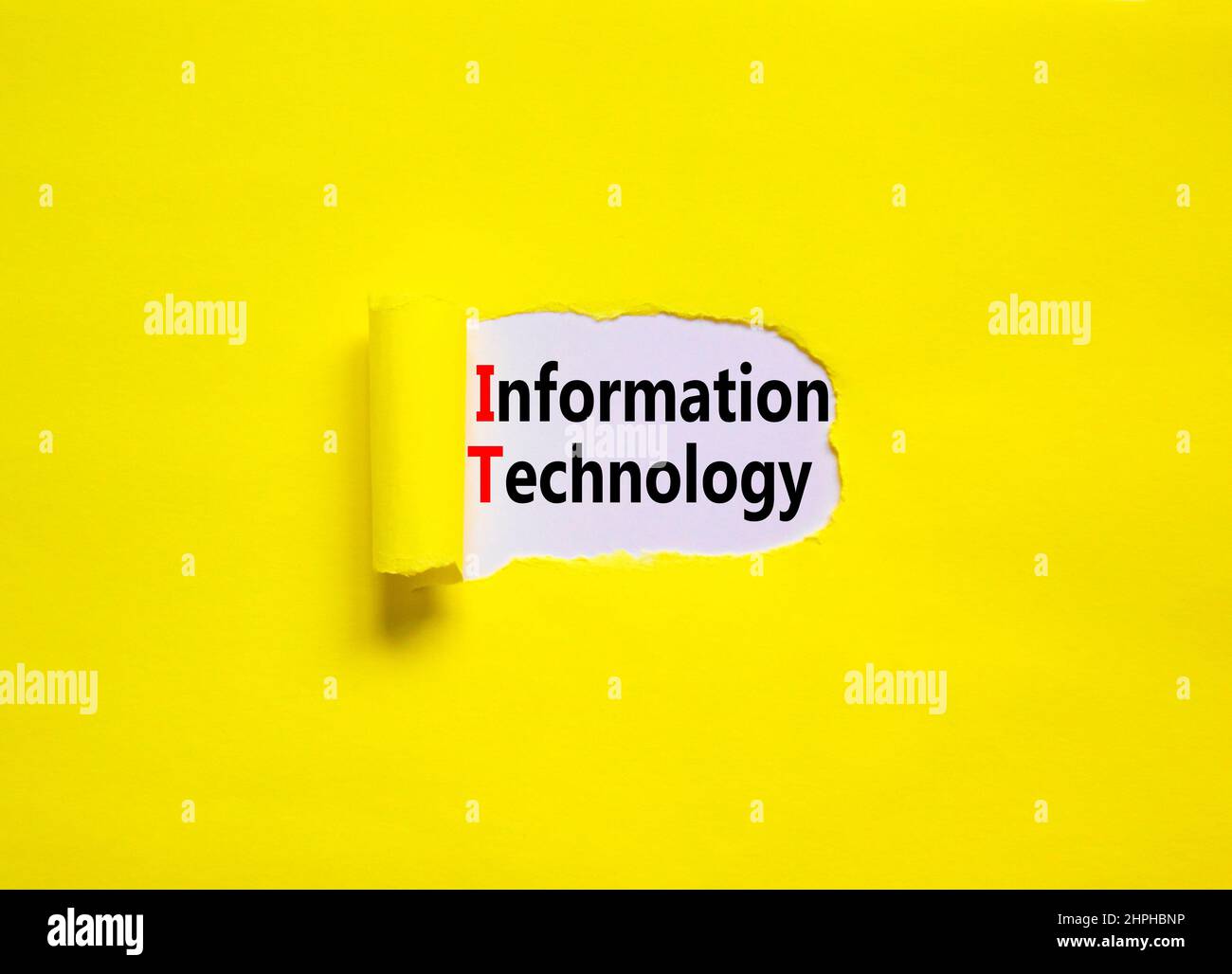 IT information technology symbol. Concept words IT information ...