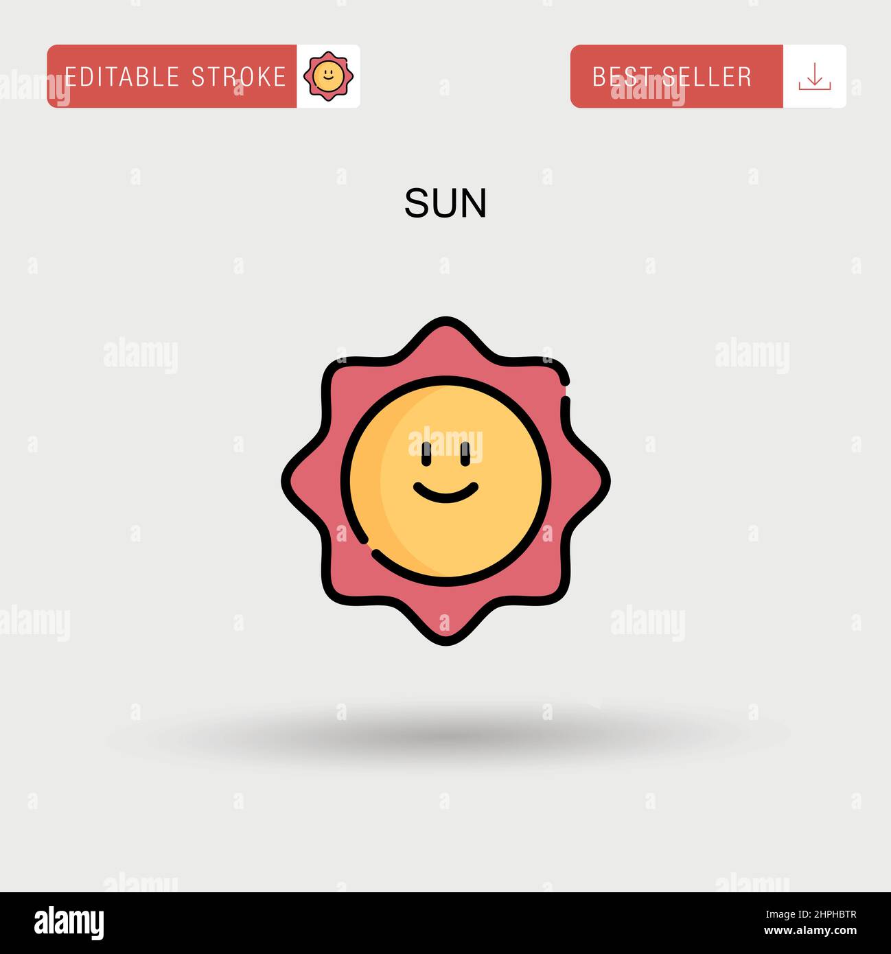 Sun Simple vector icon Stock Vector Image & Art - Alamy