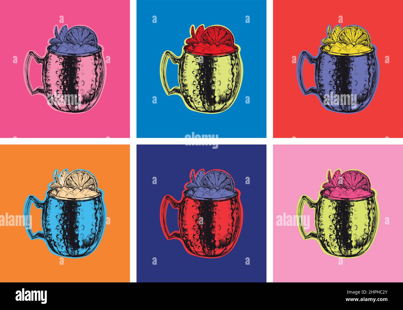 Moscow Mule Cocktail Hand Drawn Drink Vector Illustration Stock Vector Image & Art - Alamy