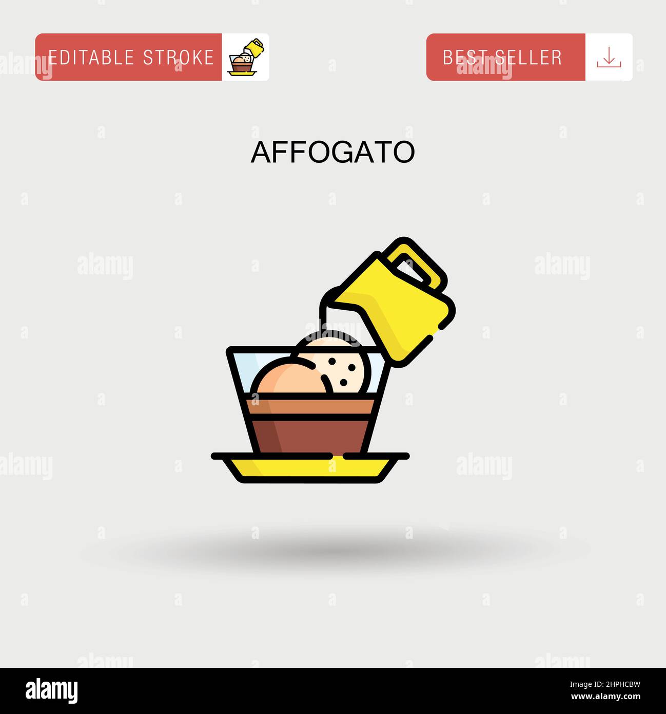 Affogato Simple vector icon Stock Vector Image & Art - Alamy
