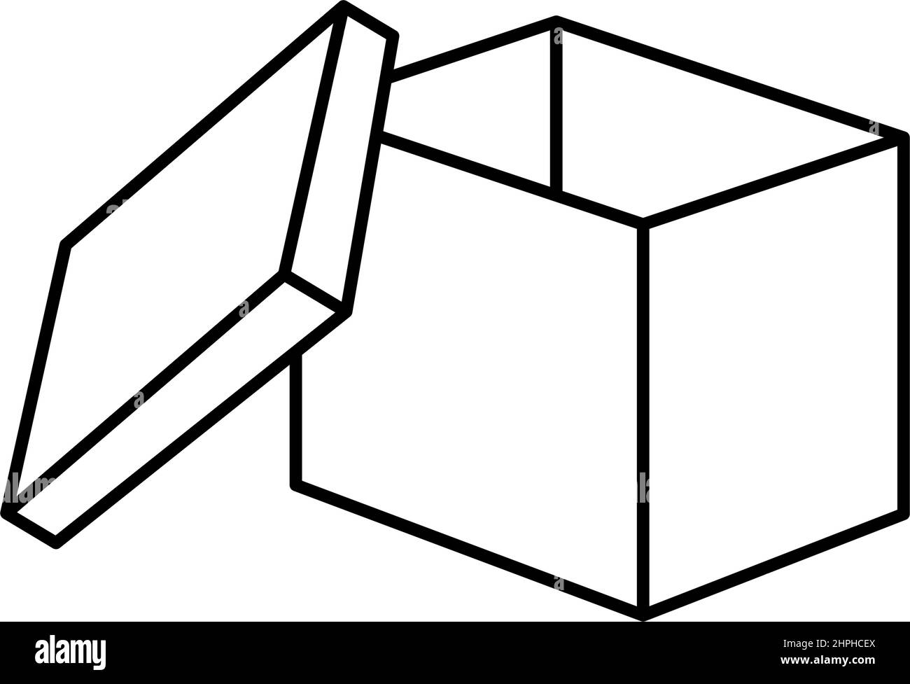 storaging goods box line icon vector illustration Stock Vector Image ...
