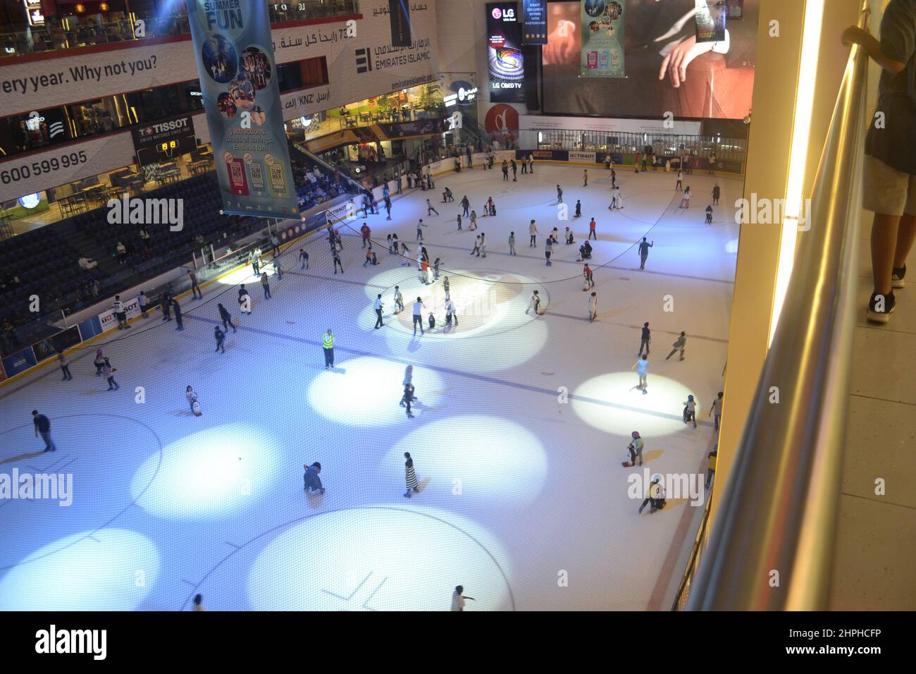 Dubai Ice Rink, The Dubai Mall Stock Photo - Alamy