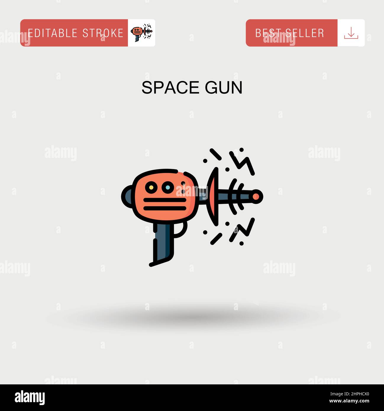 Space gun Simple vector icon Stock Vector Image & Art - Alamy