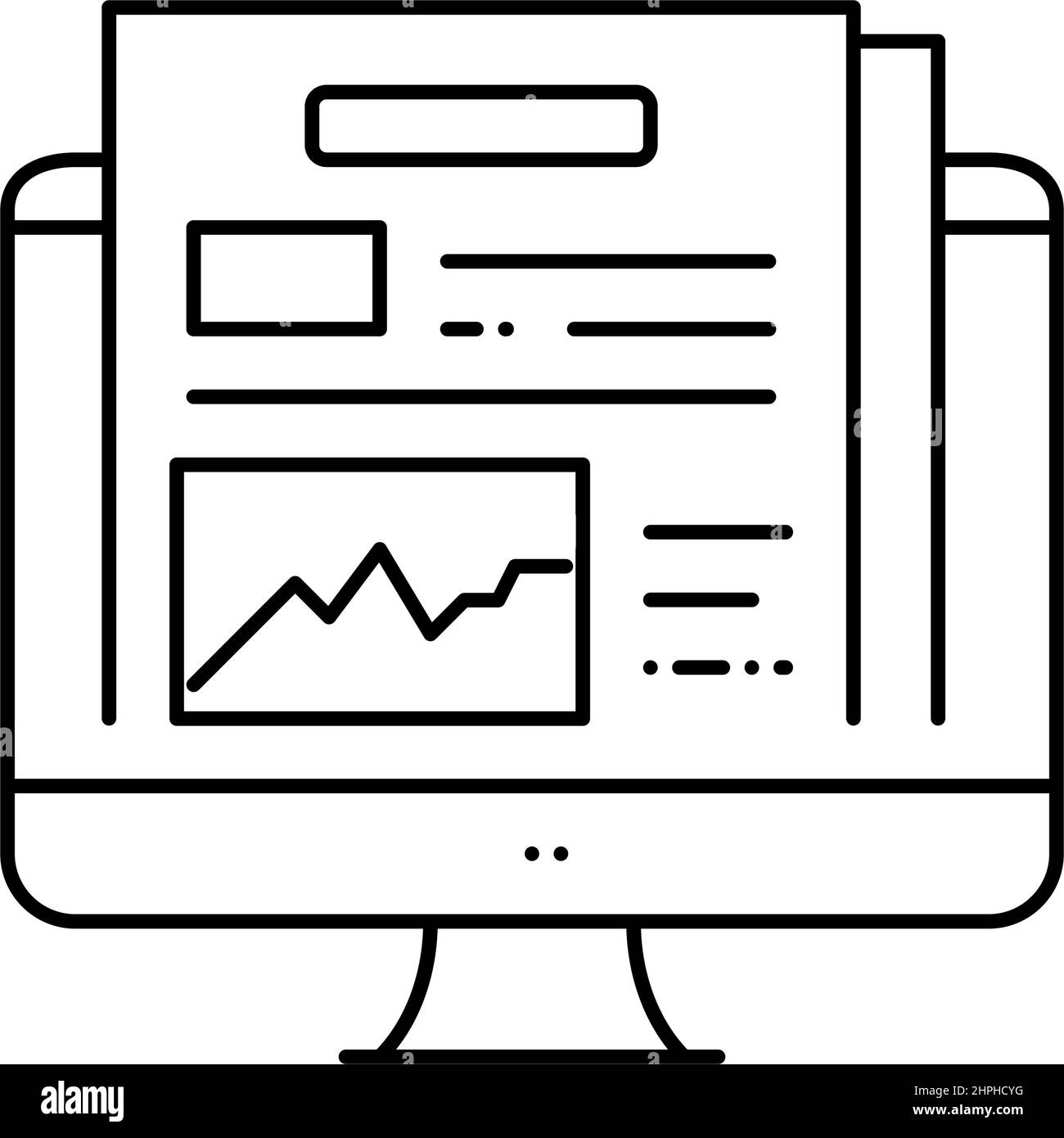 online financial audit line icon vector illustration Stock Vector Image ...