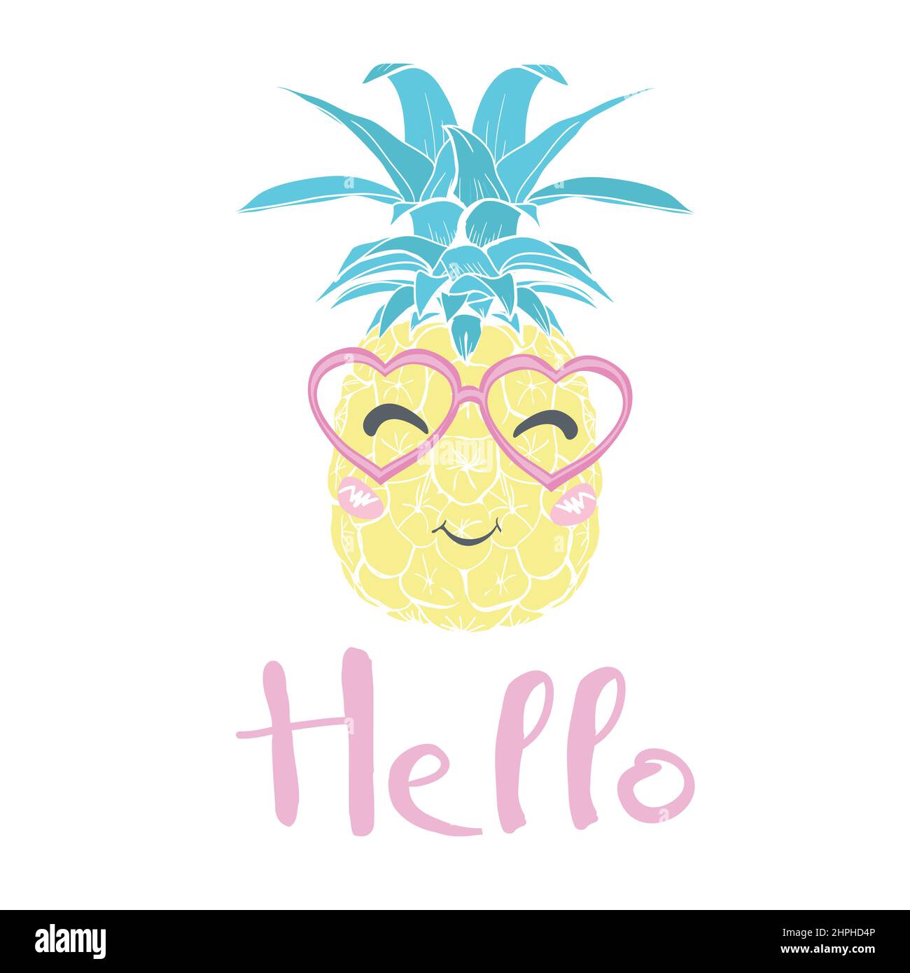 pineapple with glasses design, exotic, background, food, fruit ...