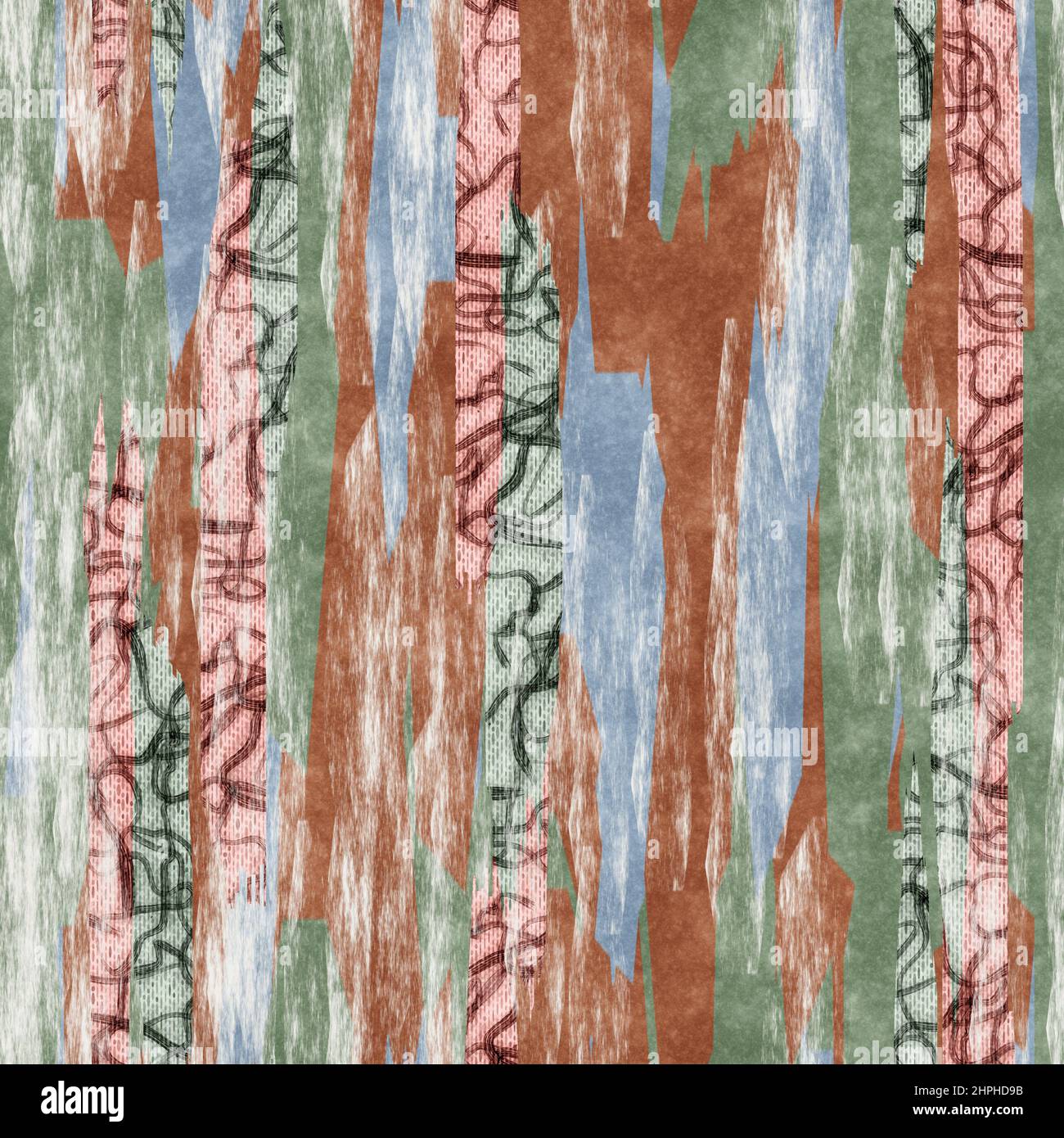 Seamless paper strip collage surface pattern design for print. High ...