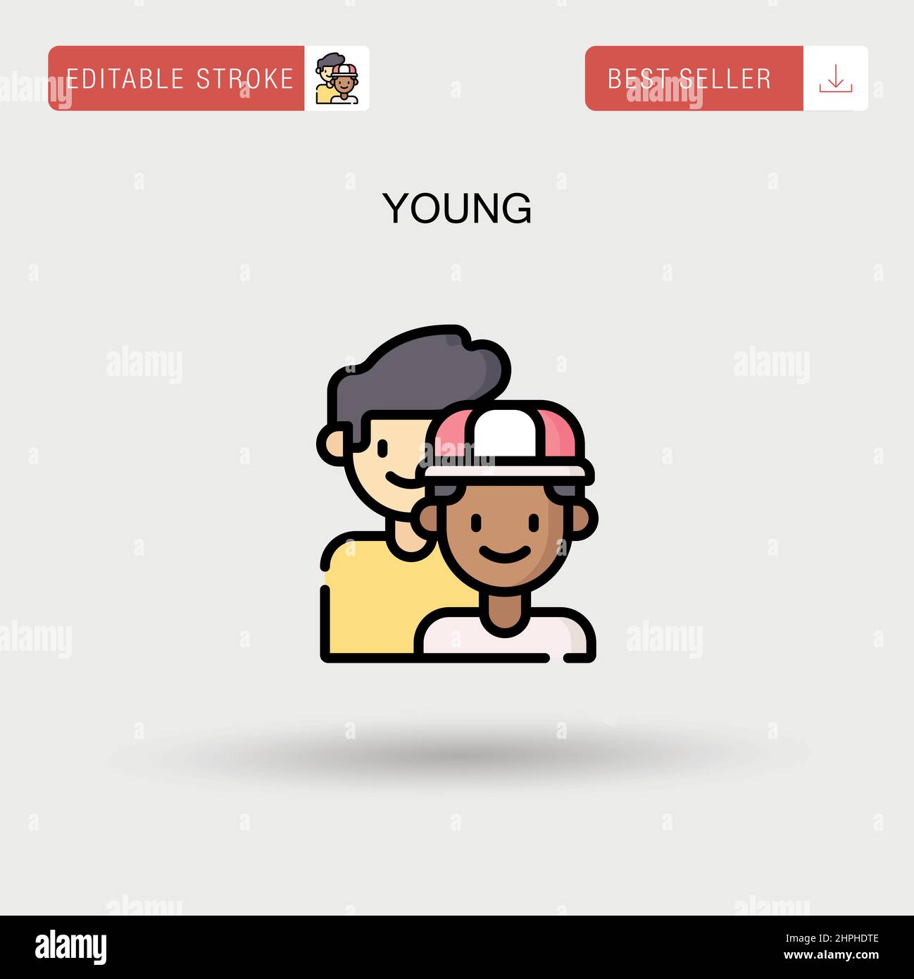 Young Simple vector icon Stock Vector Image & Art - Alamy