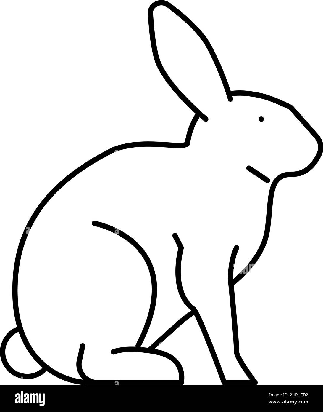 rabbit pet line icon vector illustration Stock Vector Image & Art - Alamy