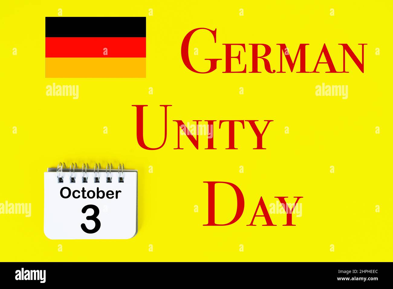 The celebration of German Unity Day with the German flag and the ...