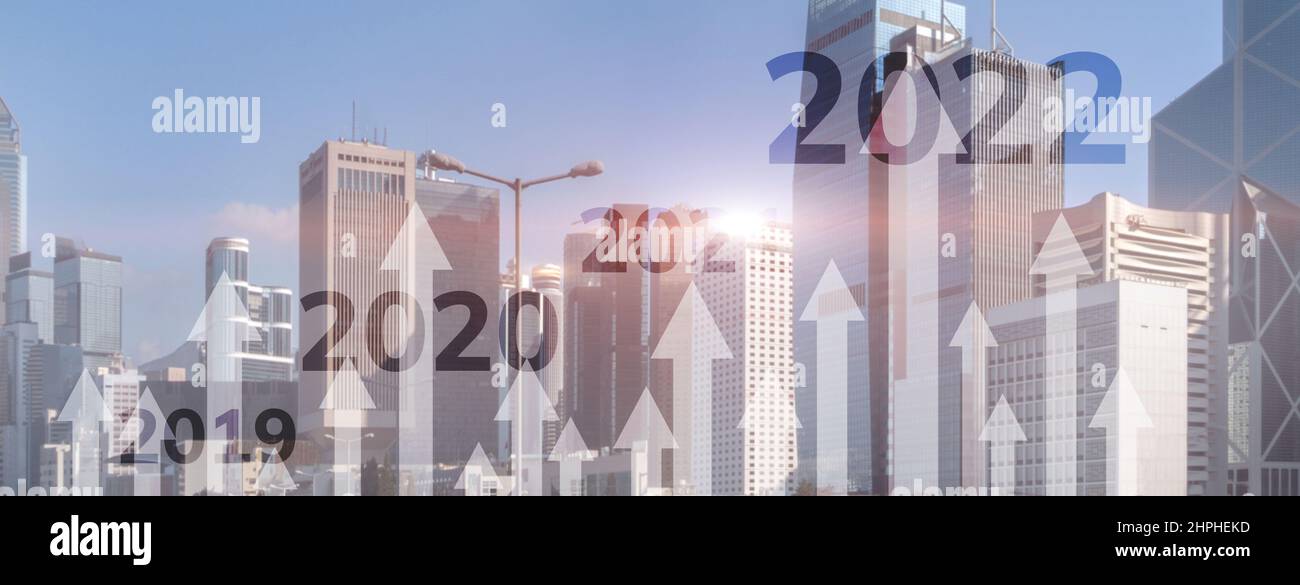 2022 concept. Graph of economics growth. Corpotare concept new year ...