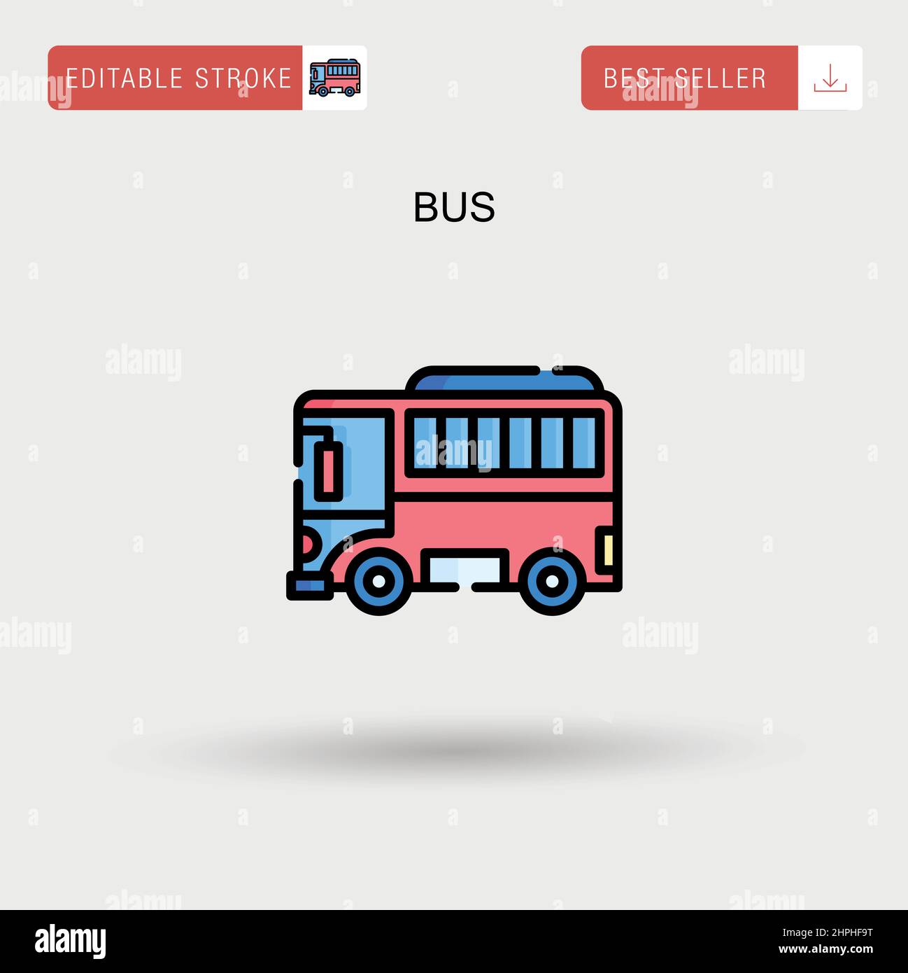 Bus Simple vector icon Stock Vector Image & Art - Alamy