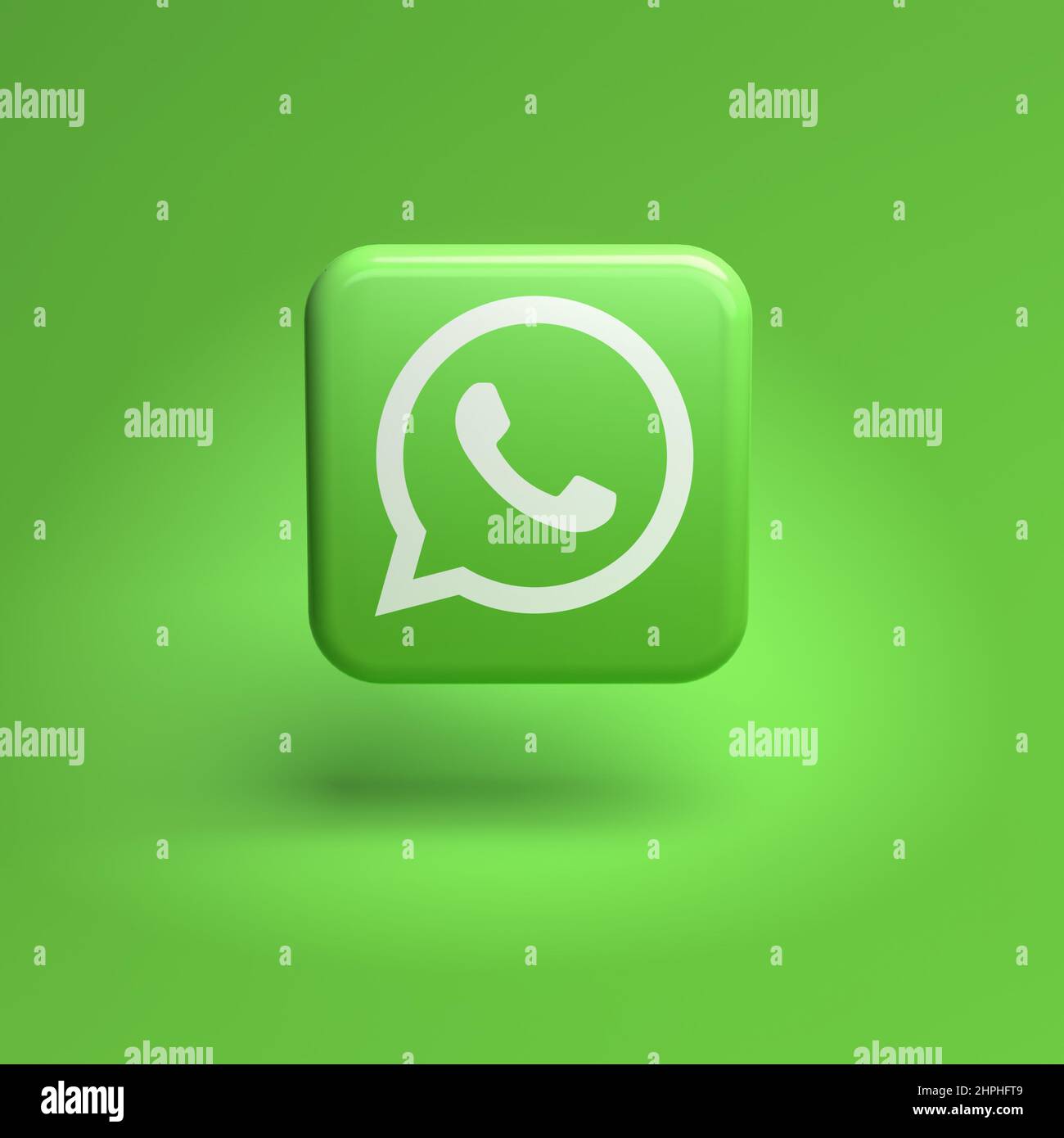 Logo of the messaging site and app whatsapp (part of meta group) on a ...