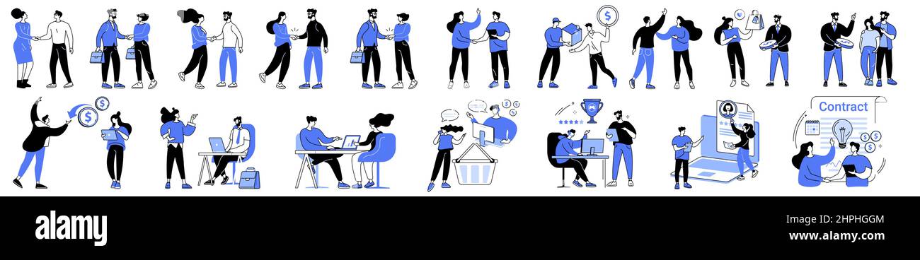 Negotiating business people Stock Vector Image & Art - Alamy