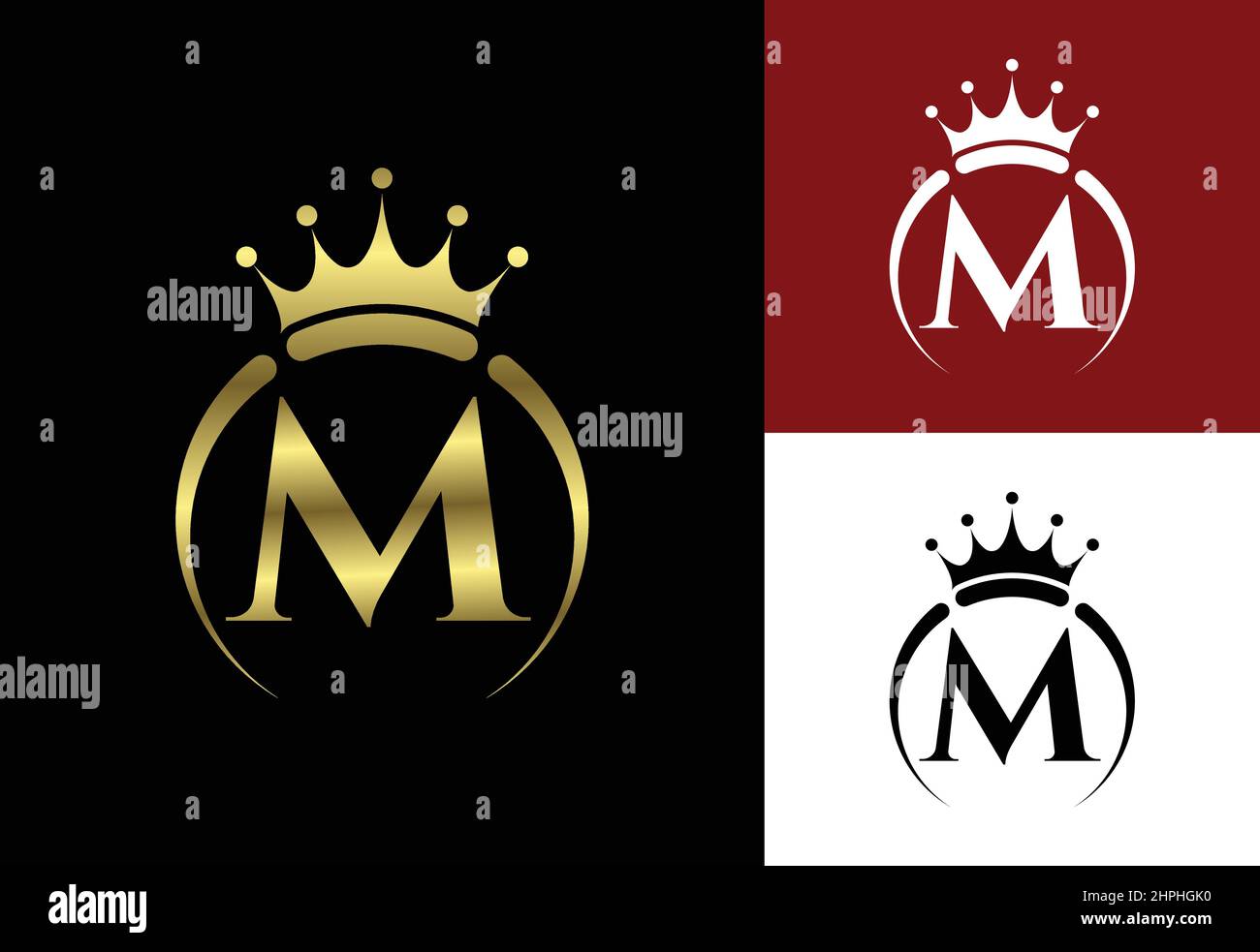Initial M monogram alphabet with a crown. Royal, King, queen luxury ...