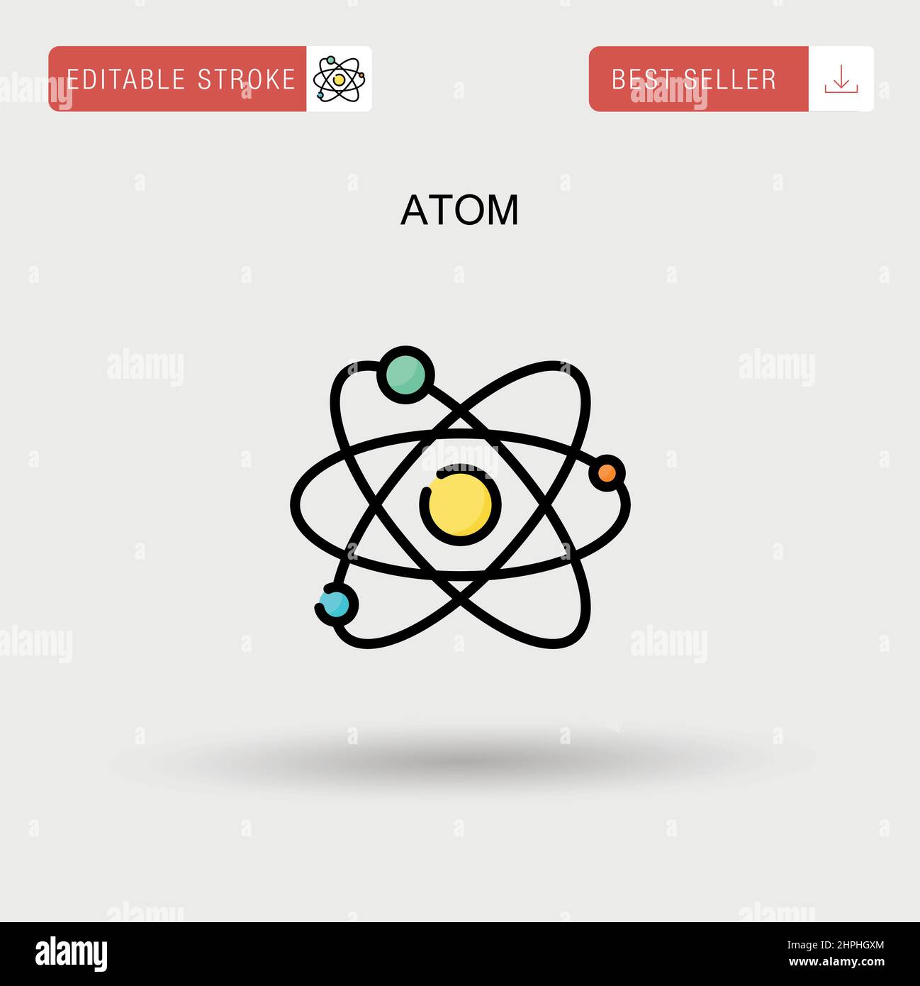 Simple atom icon hi-res stock photography and images - Alamy