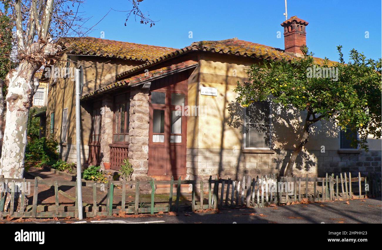 Arborea, little city in Oristano Province, Sardinia, Italy Stock Photo ...