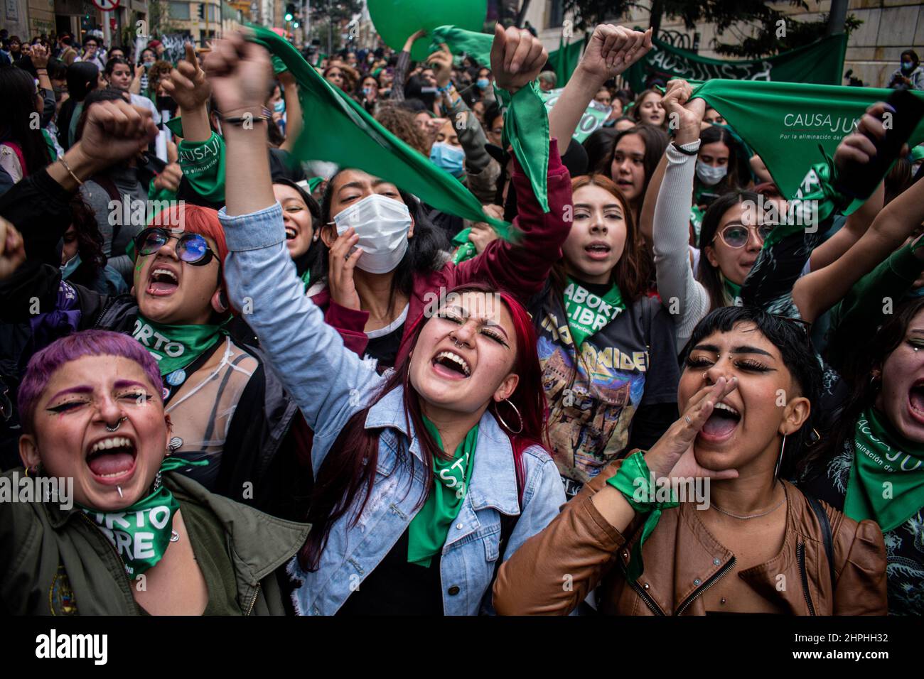 Pro-choice movements celebrate outside in support of the ...