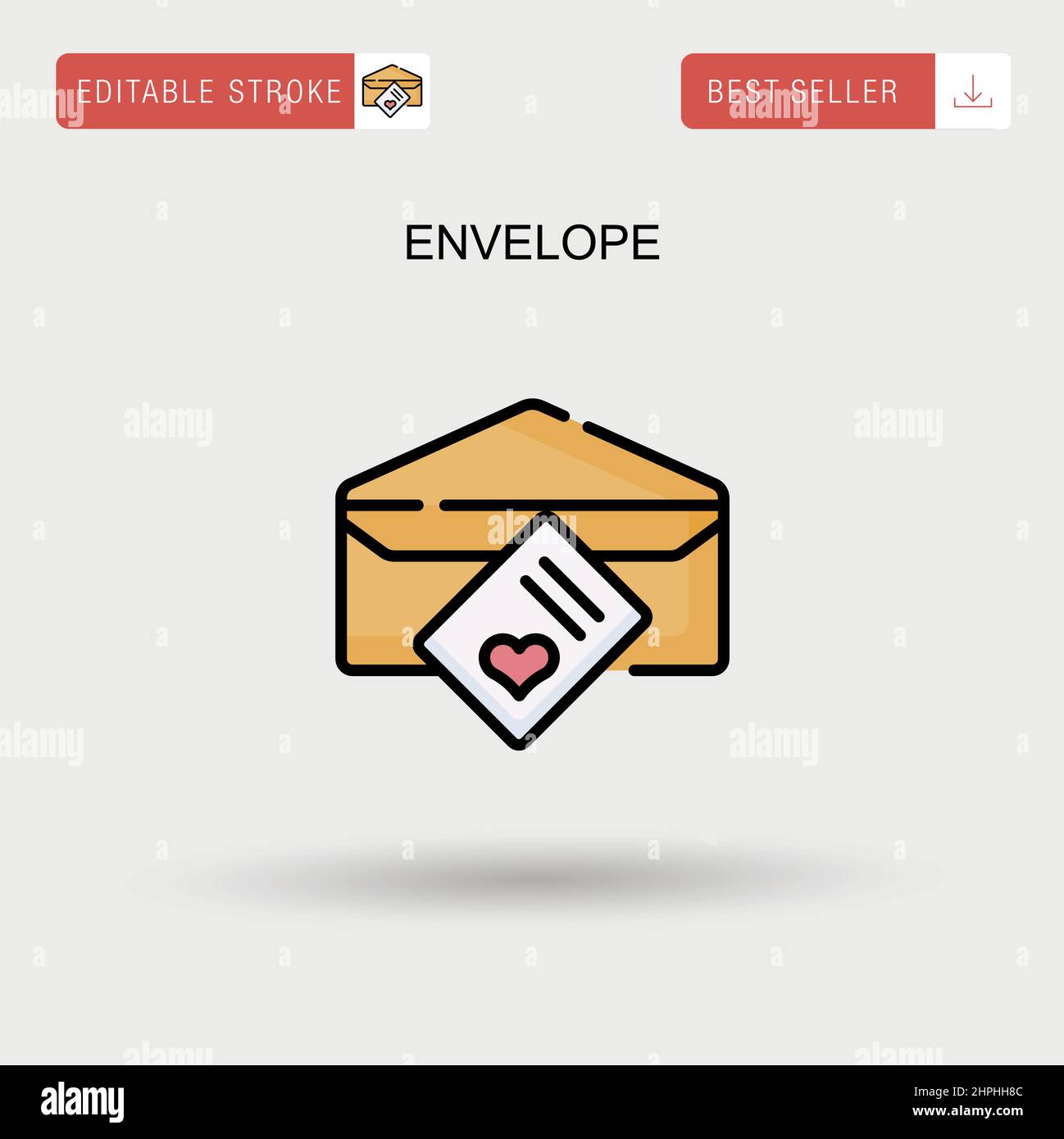 Open card with envelope Stock Vector Images - Alamy