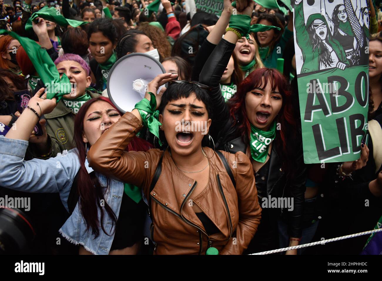 Pro-choice movements celebrate outside in support of the ...