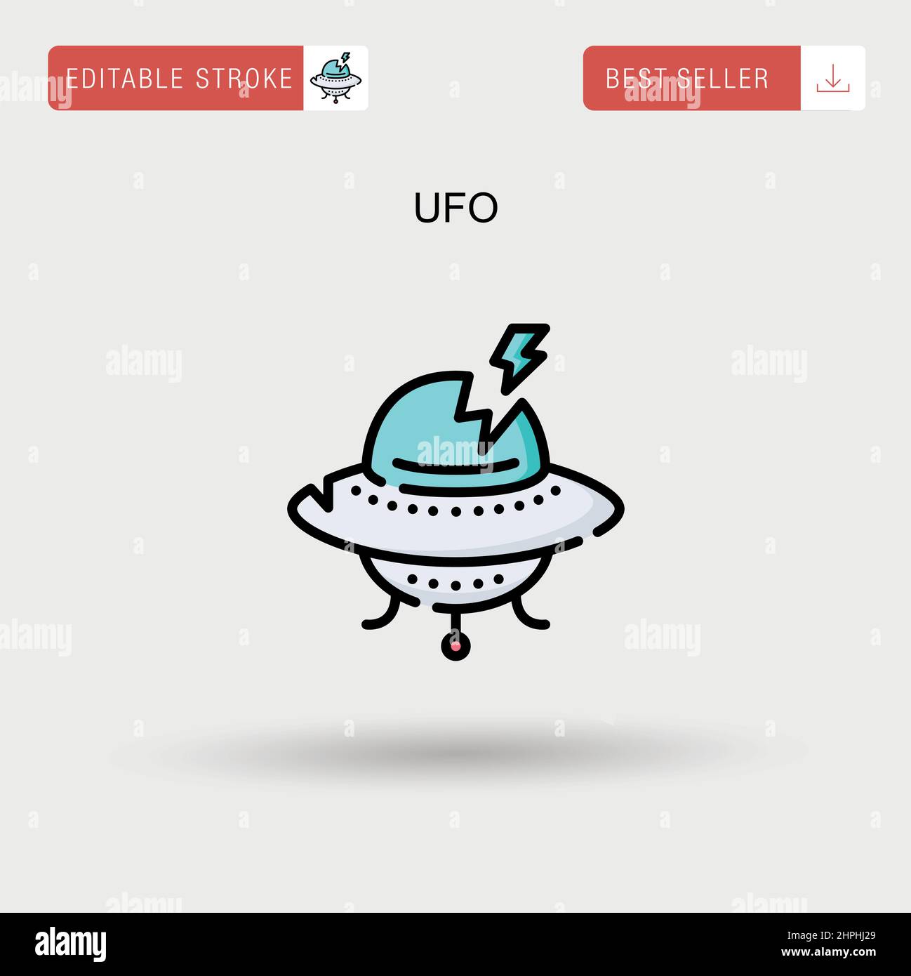 Ufo Simple vector icon Stock Vector Image & Art - Alamy