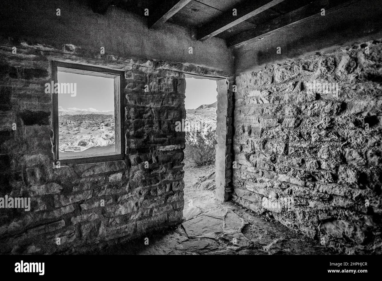 Stone ranger station in Nevada Stock Photo - Alamy