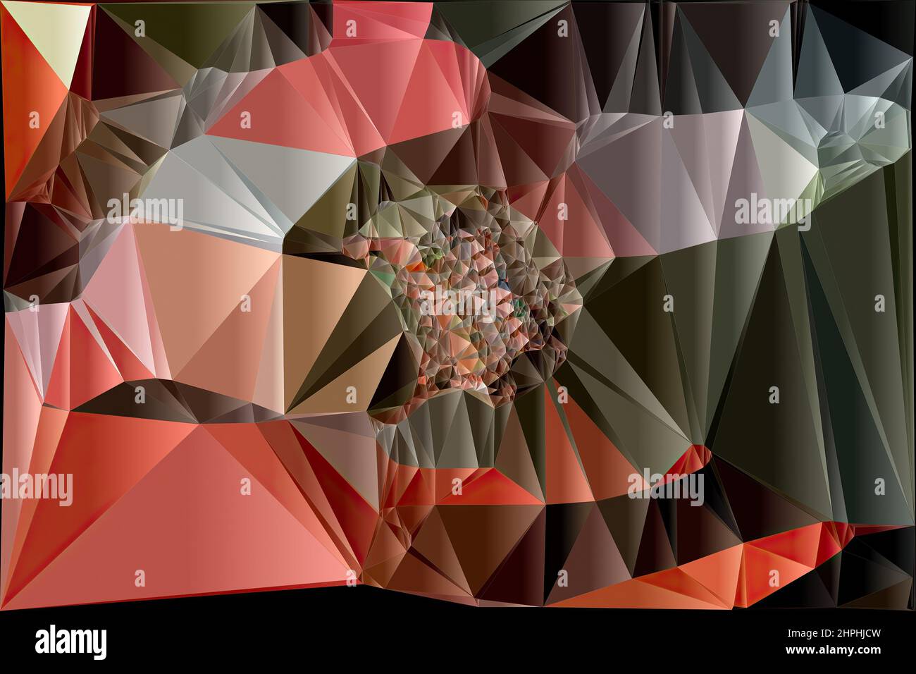 Artwork of abstract composition made with geometrical shapes and ...