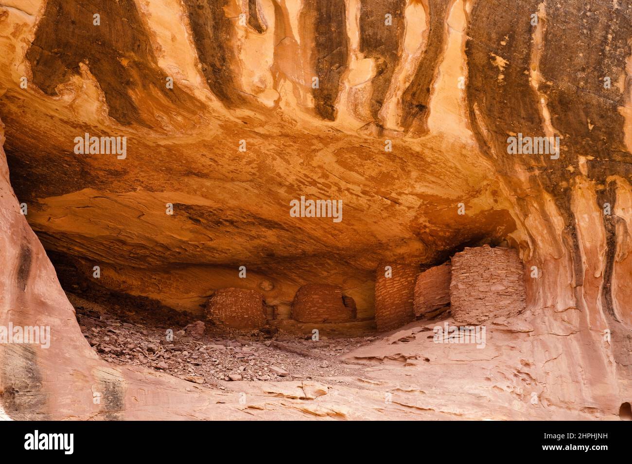 These ancient ruins in this alcove in a cliff were abandoned by the ...