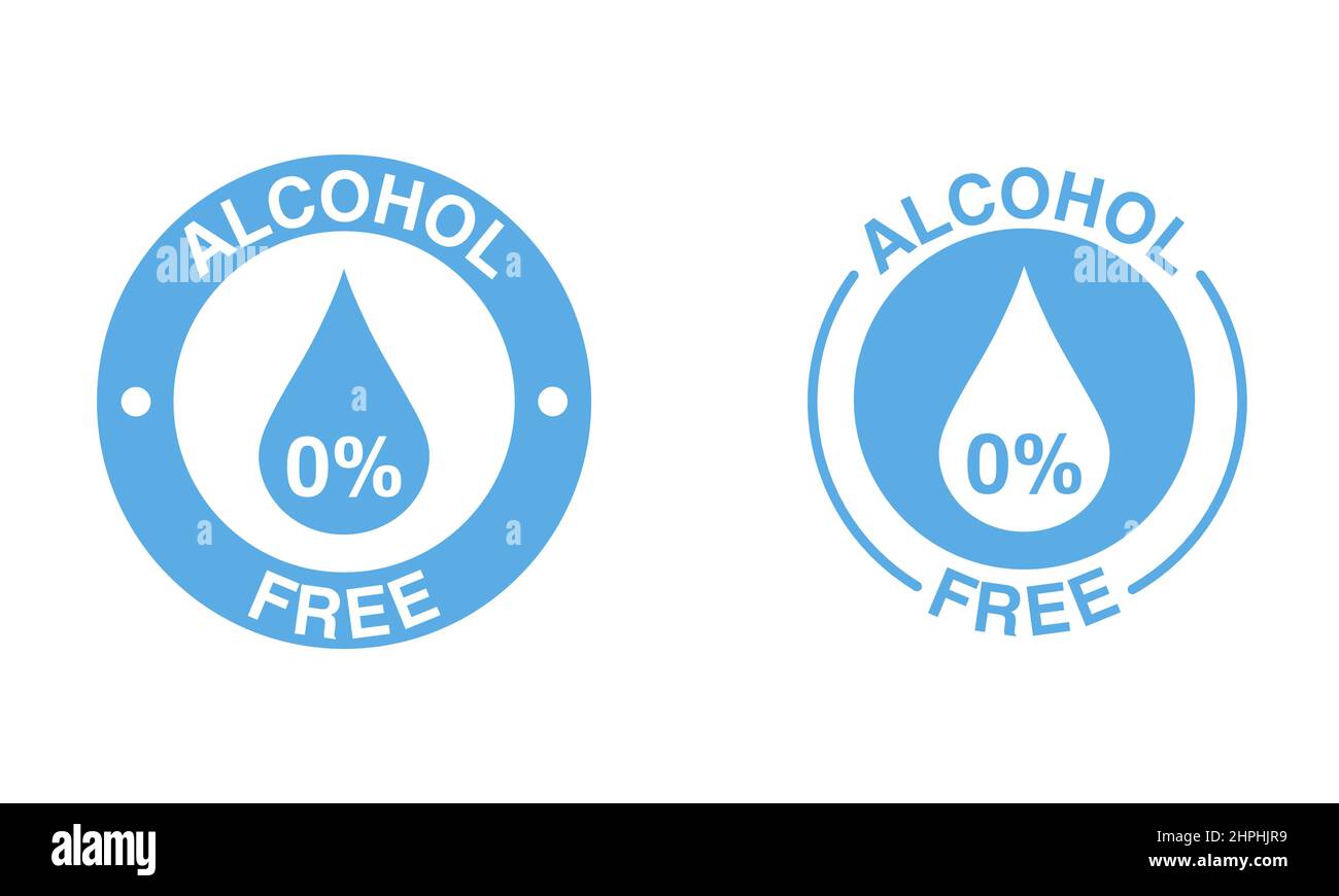 Alcohol free icon symbol on white background. Vector Stock Vector Image ...