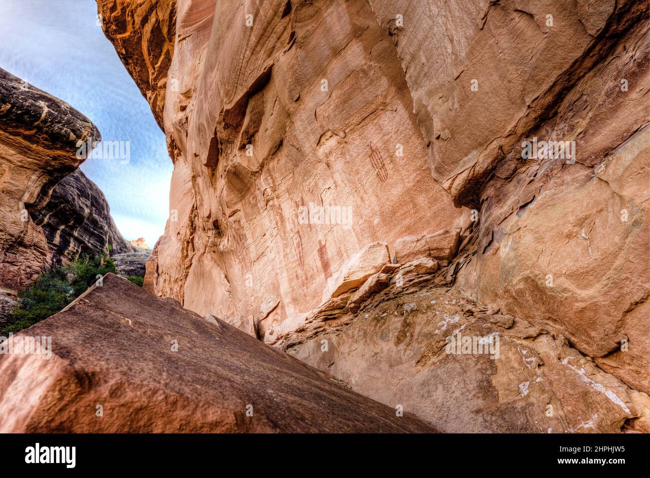The Flying Carpet Pictograph Panel is a painted Barrier Canyon Style ...